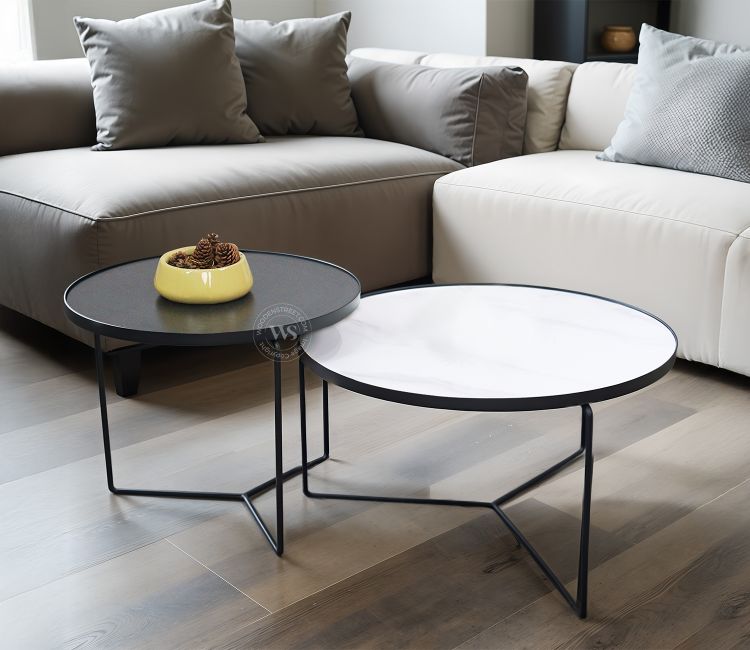 Buy Atlas Coffee Table Set of 2 (Black And White) at 38% OFF Online ...