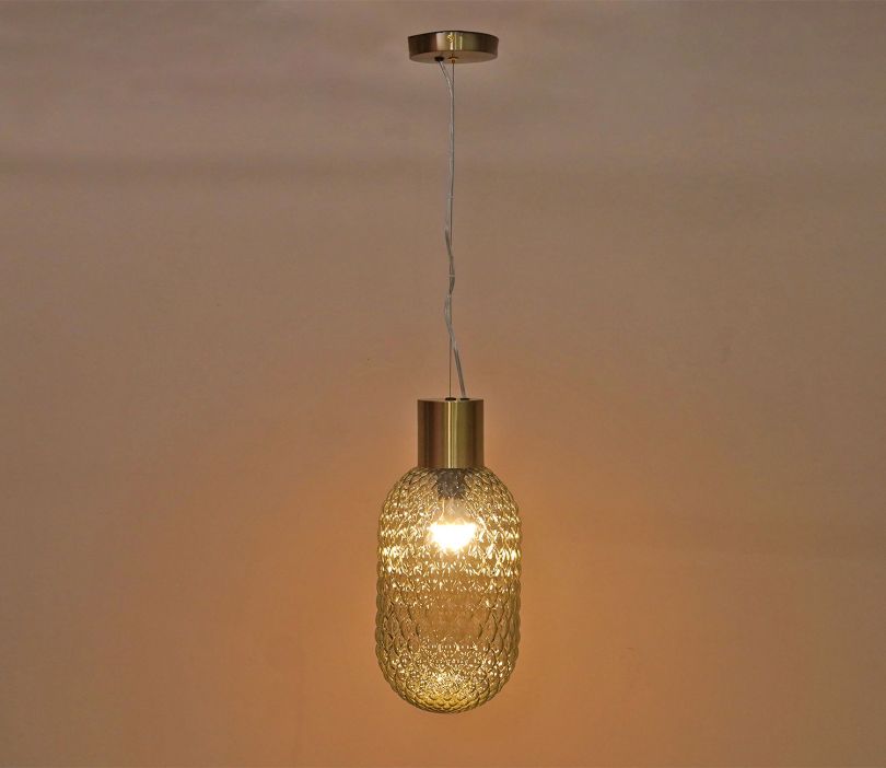 Buy Eron Amber Glass Pendant Light @54% OFF Online | Wooden Street