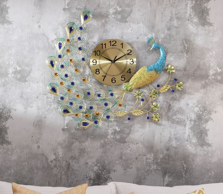 Buy Peacock Wall Clock Online @Upto 70% Off | Wooden Street