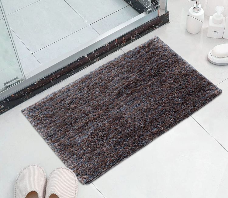 Buy Moscow Microfiber Super Soft Fur Floor Mat 1 Piece (Grey, 23 x 15 ...