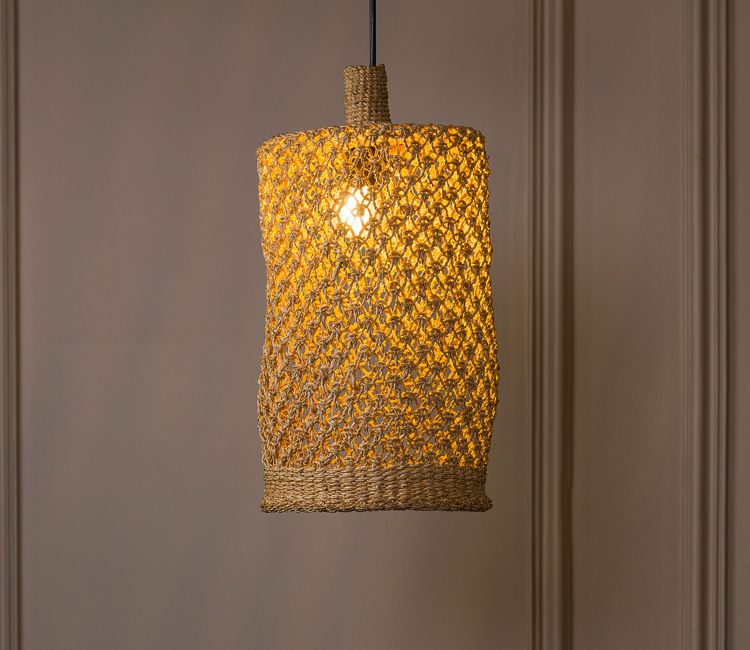 Buy Roman Suspended lamp With Banana rope In Off White Color @25% OFF ...