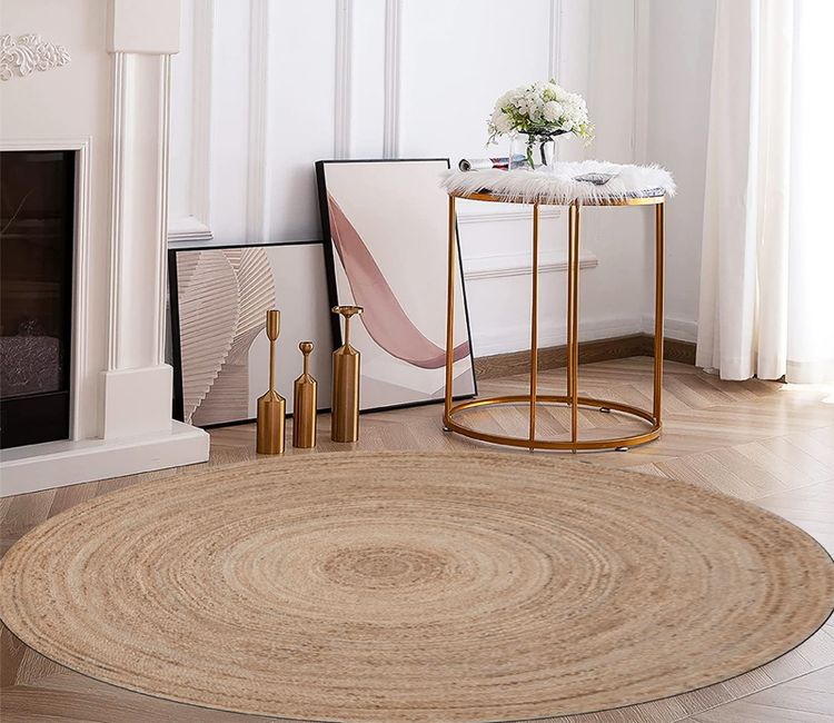 Buy Handmade Jute Round Floor Carpets For Living Room and Bedroom ...