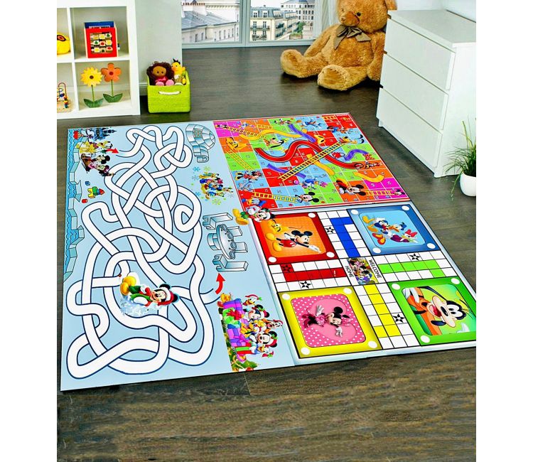 Buy Mickey Mouse Jumbo Anti-Skid Snake Ladder and Roadside Town Game ...