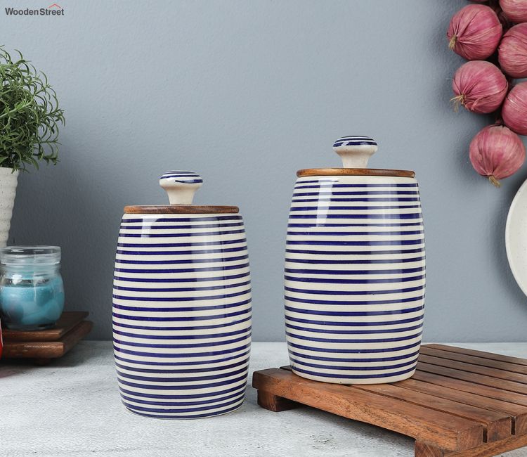 Buy Ceramic Jars With Lids Online at Best Price in India. | Wooden Street.