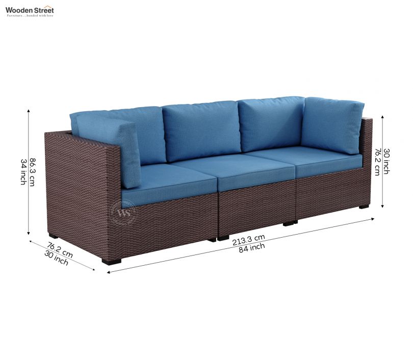 Buy Verra Wicker Modular 3+1+1 Seater Outdoor Set with Coffee Table ...