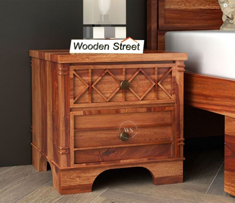 Buy Solid Wood Bedside Table Online At Upto 70% OFF | Wooden Street