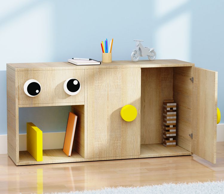 Buy Big Nino Storage Unit (Brown) @-25% OFF Online | Wooden Street