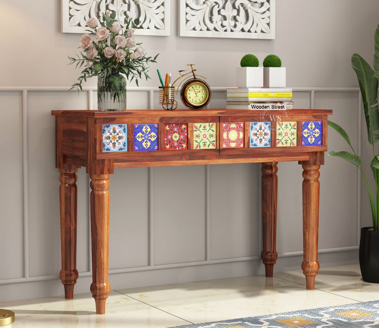 traditional console table