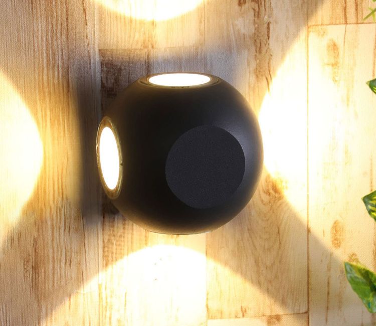 Buy Outdoor Lighting Exterior 12 watt four way LED wall light grey ...