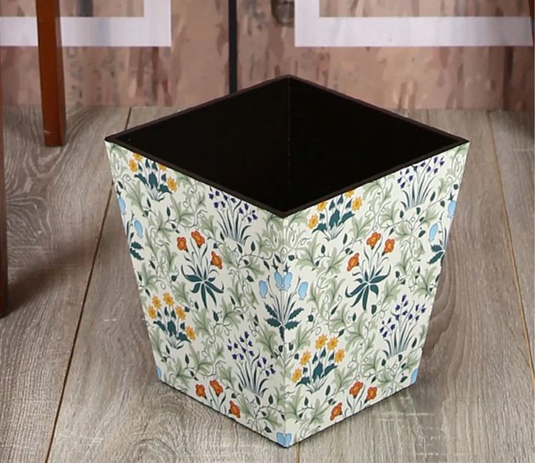 Buy Multicolour 9 Ltr Wooden Open Dustbin @29% OFF Online | Wooden Street