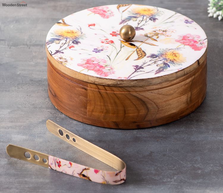 Roti Box | Designer Wooden Roti Box Online India