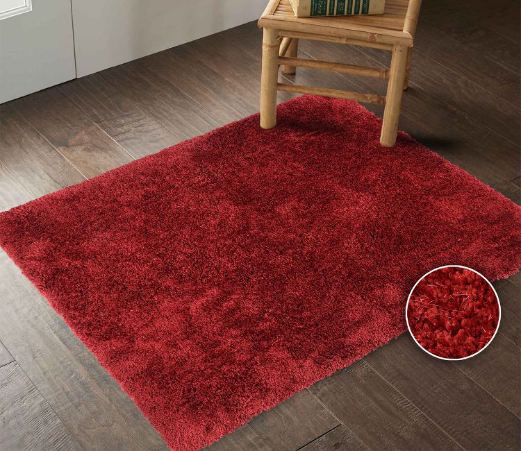 Buy Hand-Tufted Luxury Rectangle Carpet Rug with Anti Slip Backing (Red ...