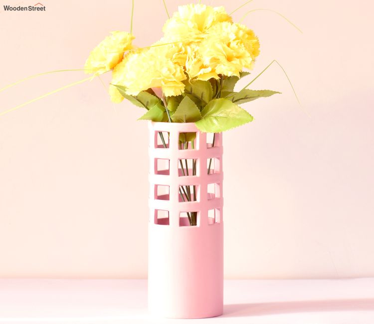 Buy Beautiful Lattice School Vase (Pink) @57% OFF Online | Wooden Street