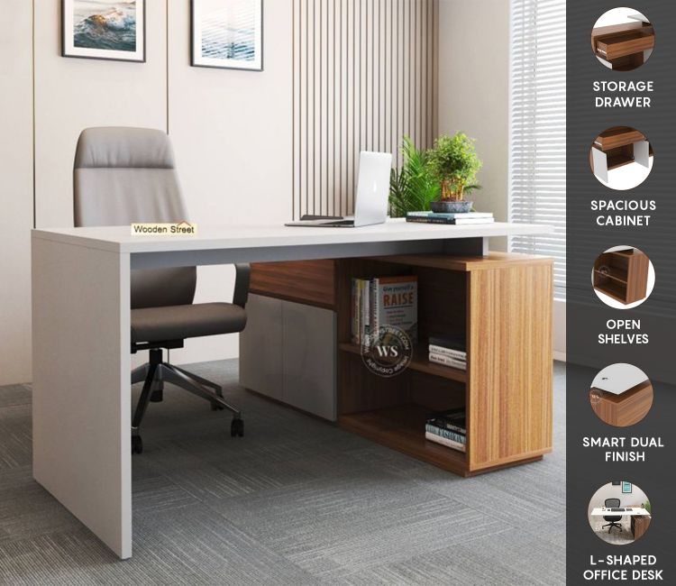 L Shape Office Tables: Buy L Shape Office Tables Online in India at ...