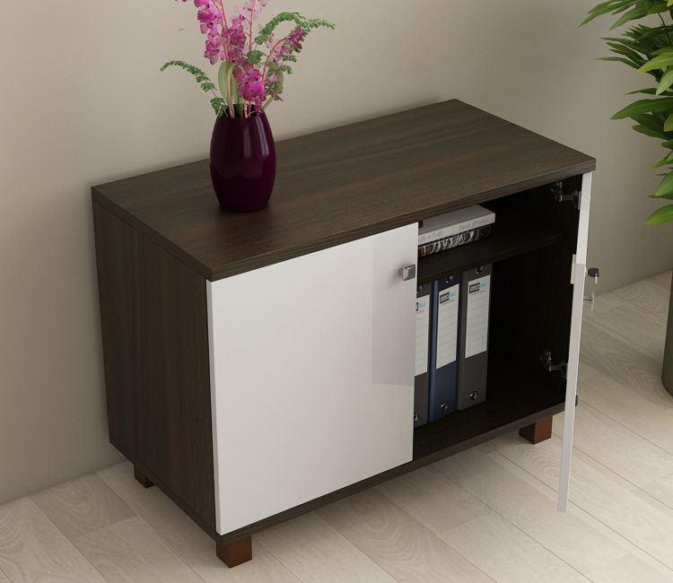 Buy Icon Small File Cabinet In FUMED OAK Finish With Lock @67% OFF ...