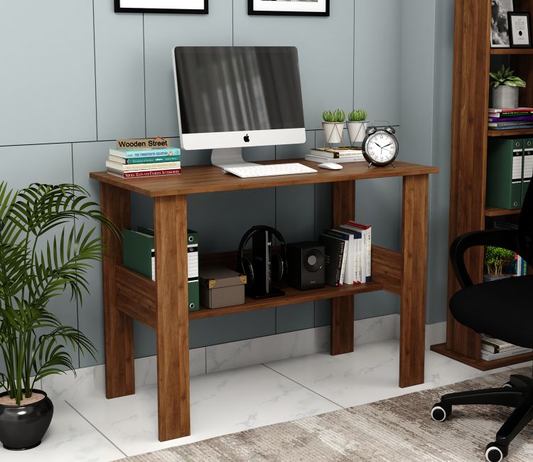 Buy Brook Engineered Wood Study Table (Columbian Walnut Finish) @40% ...