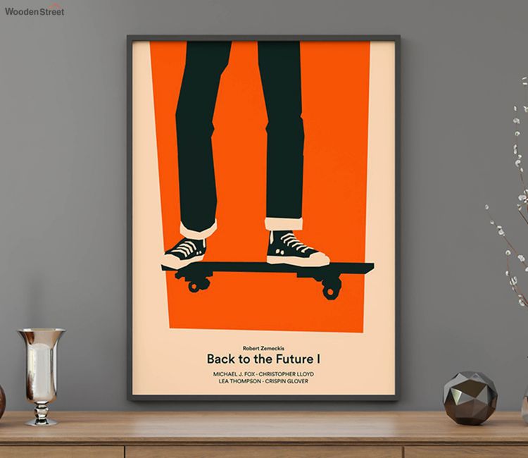 Buy Black Back To The Future A4 Poster with Frame @25% OFF Online ...