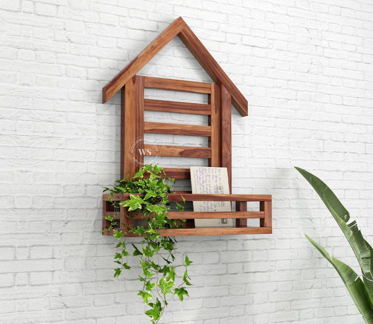 Buy Tenet Wall Shelf (Honey Finish) at 40% OFF Online | Wooden Street